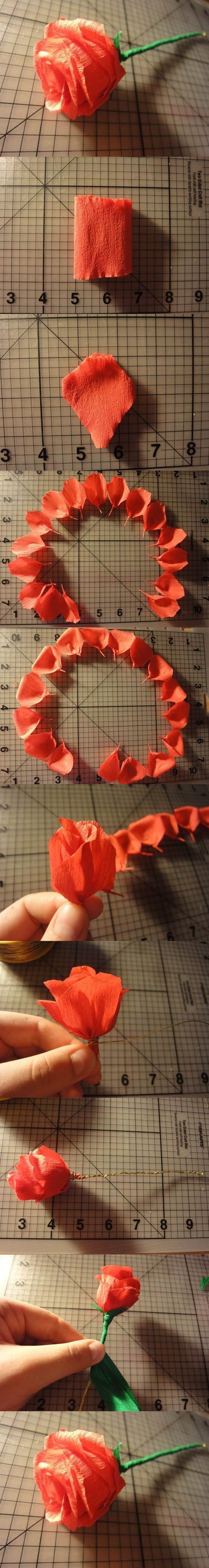 How To Make A Rose From Crepe Paper At Jimmy Wilkinson Blog