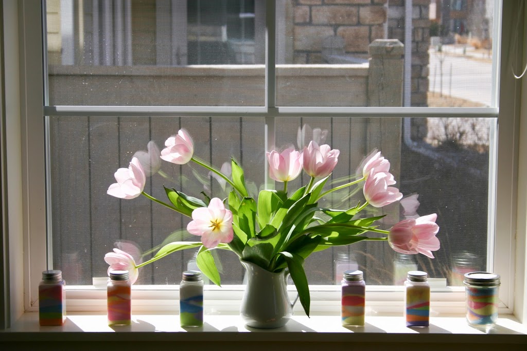 How to DIY Rainbow Colored Salt Art Jar