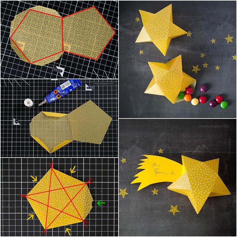 How to DIY Cute Simple 3D Paper Star Gift Box How to DIY Cute Simple 3D Paper Star Gift Box